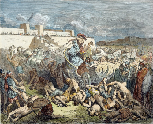 David Defeating Ammonites. /Nthe Army Of King David, Under The ...