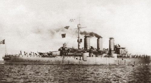 Wwi: Italian Cruiser. /Nthe 'Amalfi,' A Pisa-Class Armored Cruiser Of ...