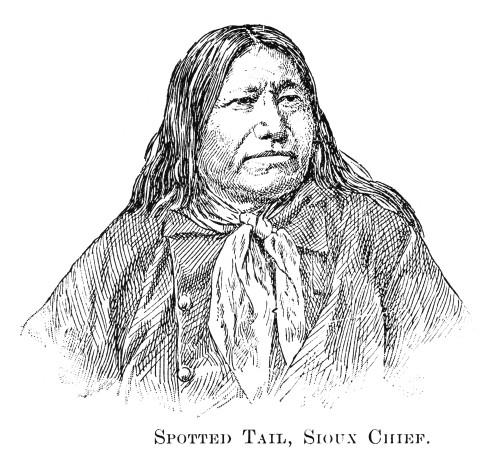 Spotted Tail (1833?-1881). /Nnative American Sioux Chief. Wood ...
