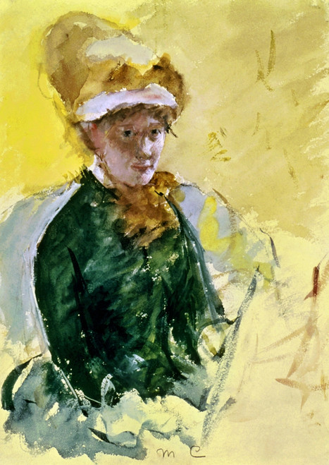 Mary Cassatt (1845-1926). /Namerican Painter. Self-Portrait, Watercolor ...
