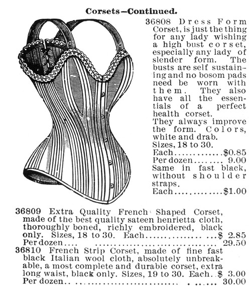 Corset Advertisement, 1895. /Ncut From An American Mail-Order Catalog ...