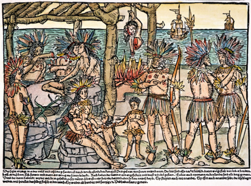Cannibals./Nthe Earliest European Depiction Of New World Native ...