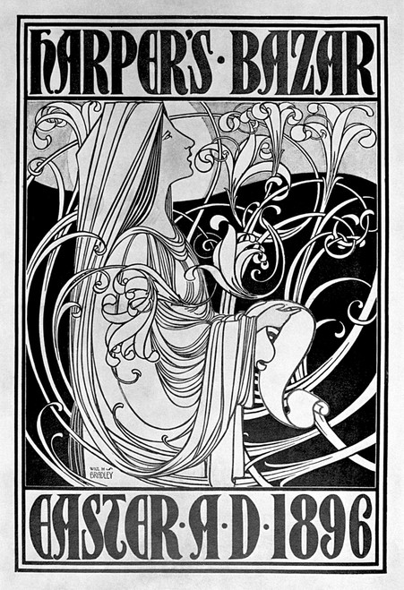 Magazine Cover, 1896. /Ncover For 'Harper'S Bazar,' Easter 1896 ...