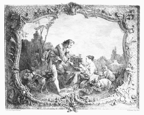 Shepherd'S Gift. /Netching After Francois Boucher. Poster Print by ...