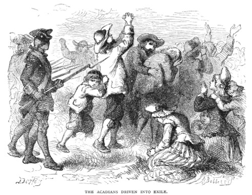 Acadian Expulsion, 1775. /N'The Acadians Driven Into Exile.' The ...