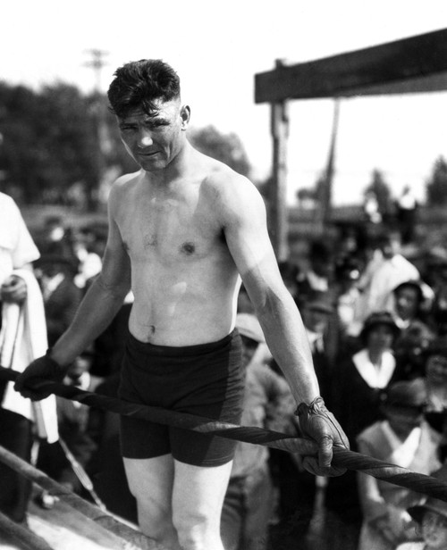 Jack Dempsey (1895-1983). /Namerican Boxer. Photographed In Training ...