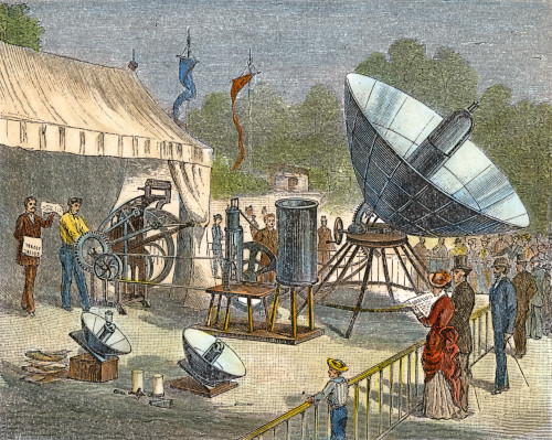 Solar Energy, 1878. /Na Printing Press Powered By The Solar Engine Of ...