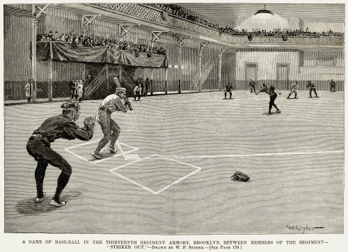 Baseball: Brooklyn, 1890. /Na Game Inside The Thirteenth Regiment ...