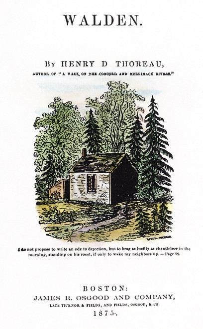 Thoreau: Walden, 1875. /Ntitle Page Of 'Walden' By Henry David Thoreau ...