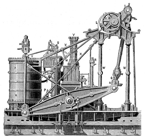 Side-Lever Engine, 1878. /Nline Engraving, 1878. Poster Print by ...