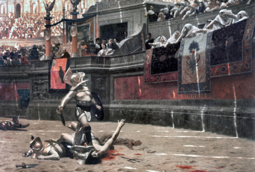 Gerome: Gladiators, 1874. /Njean-Leon Gerome: Pollice Verso [The ...