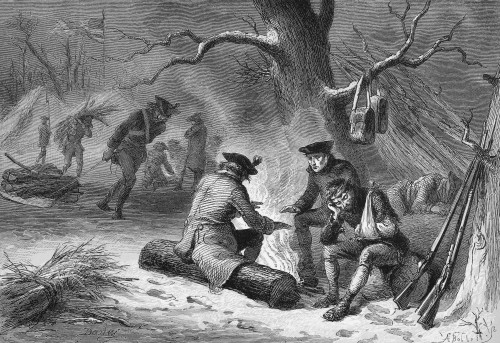 Valley Forge: Winter, 1777. /Namerican Troops At Valley Forge During ...