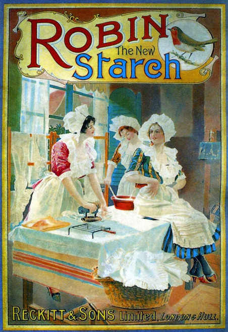 Robin Brand Starch; Ironing and washing laundry Poster Print - Item ...