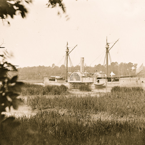 Deep Bottom, Va. U.S. gunboat Mendota on the James Poster Print - Item ...