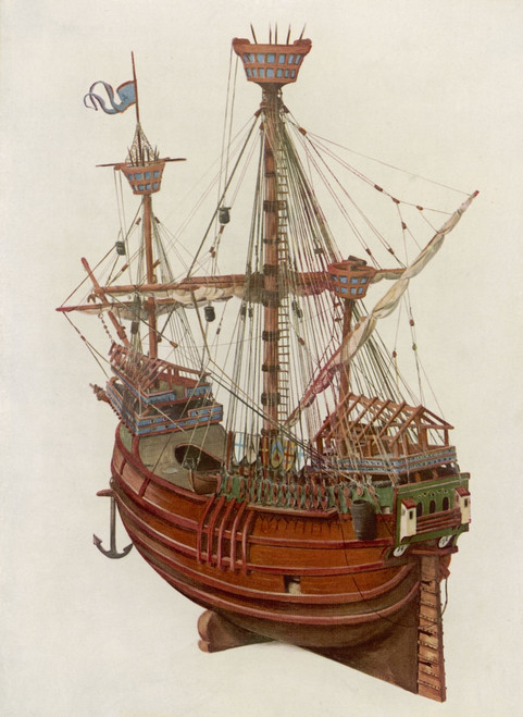 15Th Century Carrack Poster Print By Mary Evans Picture Library - Item ...