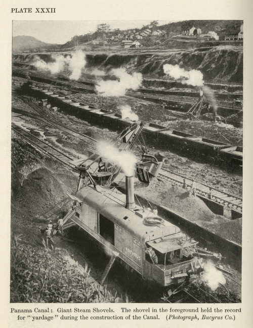 Panama Canal: Giant Steam Shovels Poster Print By The Institution Of ...