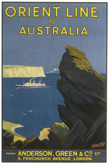 Orient Line To Australia Poster Poster Print By Mary Evans Picture ...