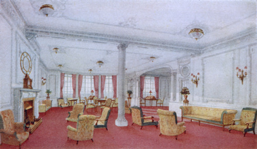 Titanic Reading And Writing Room Poster Print By Mary Evans Picture ...