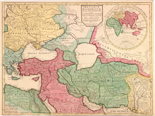 1712 French Map Of Southwest Asia And Southeast Europe Recreating The ...