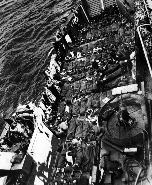 Wounded U.S. And British Soldiers Being Taken Away From The Capture Of ...