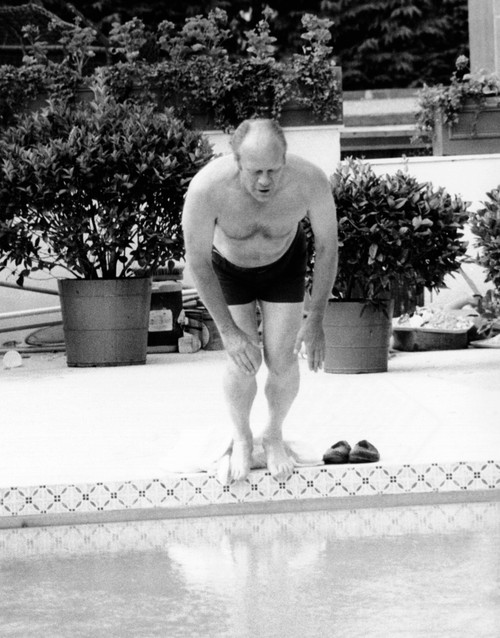 President Ford Swimming In The New White House Swimming Pool. July 5 ...