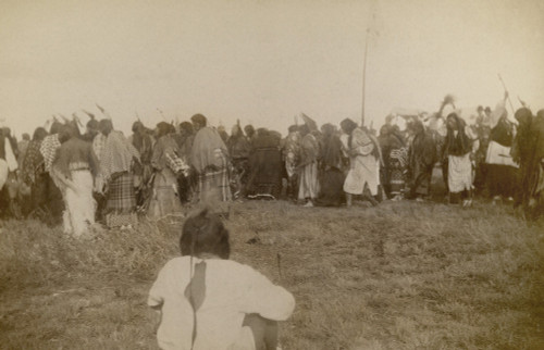 Native Americans Performing Ritual Ghost Dance C. 1890. The Five Day ...
