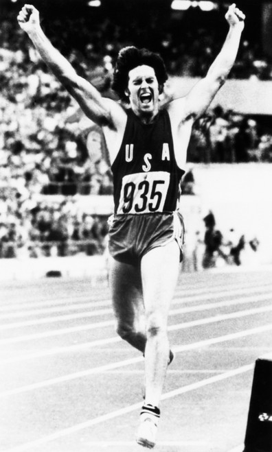 Bruce Jenner Just After Crossing The Finish Line To Win The Decathlon ...