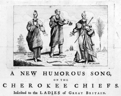 Cherokee Tribe. Three Chiefs Of The Cherokee Nation As Depicted In An ...