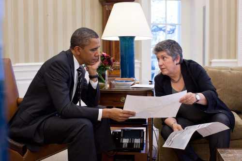 President Barack Obama Meets With Homeland Security Secretary Janet ...