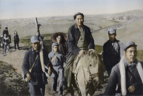 Mao Zedong Traveling On Horseback During The Chinese Civil War History ...