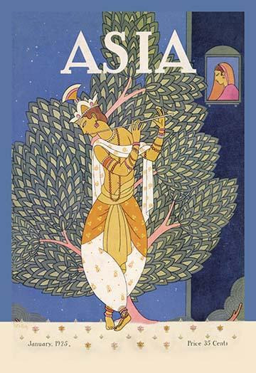 A January 1925 magazine cover illstration for Asia magazine showing the ...