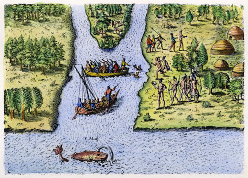 Jean Ribault: Florida, 1562. /Nthe French, Under The Command Of Jean ...