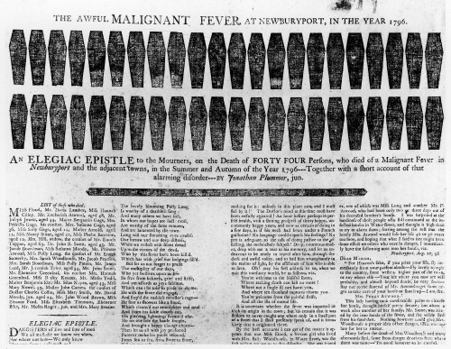 Yellow Fever, 1796. /Ndetail From A Broadside By Jonathan Plummer, Jr ...