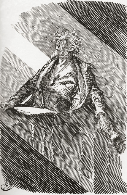 Magwitch under sentence of death. "A broad shaft of light came in ...