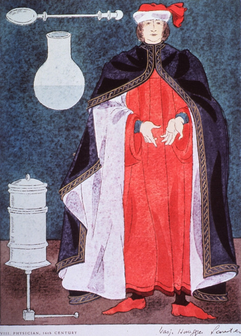 16th Century Physician's Costume. Taken from a 1962 pharmaceutical ...