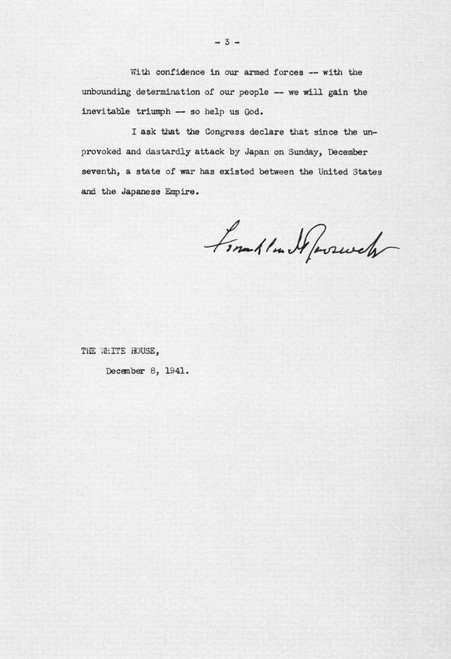 Roosevelt Speech, 1941. /Npage Three Of President Franklin Roosevelt'S ...