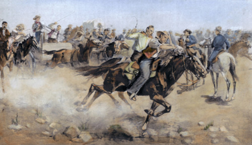 Oklahoma Land Rush, 1889. /Nat The Direction Of U.S. Cavalry Troops ...