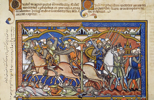 Philistines Victory. /Nan Old Testament Battle Scene Depicting The ...