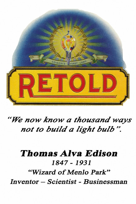 Retold Thomas A. Edison Cigar Label A glowing electric light bulb ...