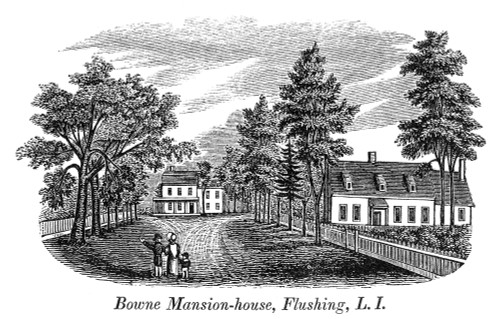 Bowne House, 1661. /Nthe Bowne House, Built In 1661 By John Bowne In ...