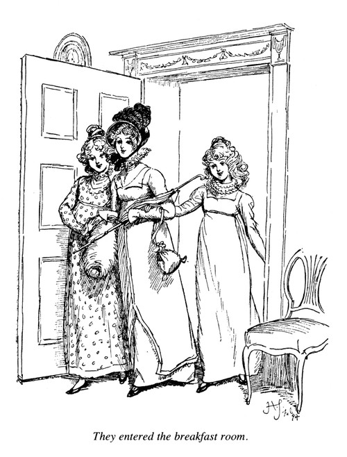 Pride & Prejudice, 1894. /Nthe Bennet Sisters, Kitty And Lydia, Along ...