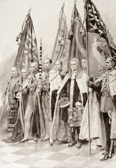 The Standard Bearers of George V during his coronation ceremony in 1910 ...