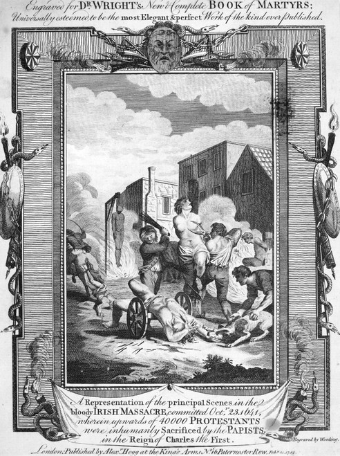 Irish Massacre, 1641. /Nprotestant Settlers From Scotland And England ...