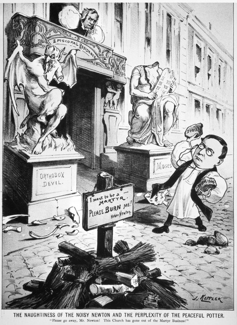 Newton Heresy Case, 1885. /N'The Naughtiness Of The Noisy Newton And ...
