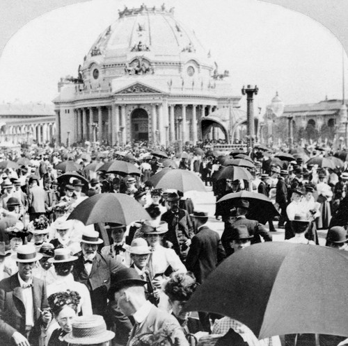 Pan-American Expo, 1901. /Ncrowds Outside The Temple Of Music During ...