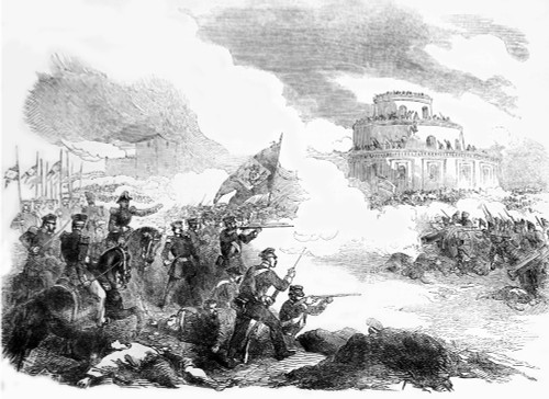 The Illustrated London News Etching From 1853.the Battle Of Monte ...