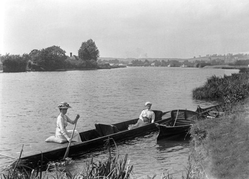 Glass Negative circa 1900.Victorian.Social History. Two ladies in ...