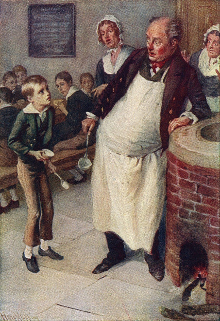 Oliver Twist Asks More Illustration Harold Copping A 1920's Edition ...