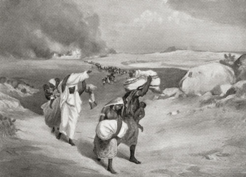 People fleeing Delhi India after invasion sack Timur 1398 Timur 1336 ...