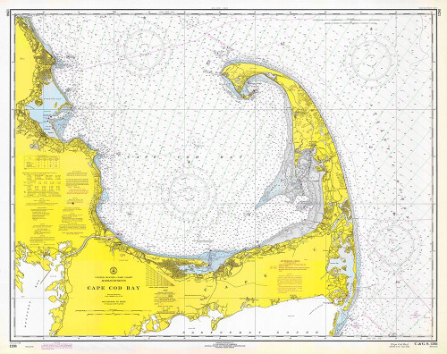 Nautical Chart - Cape Cod Bay ca. 1970 Poster Print by NOAA Historical ...